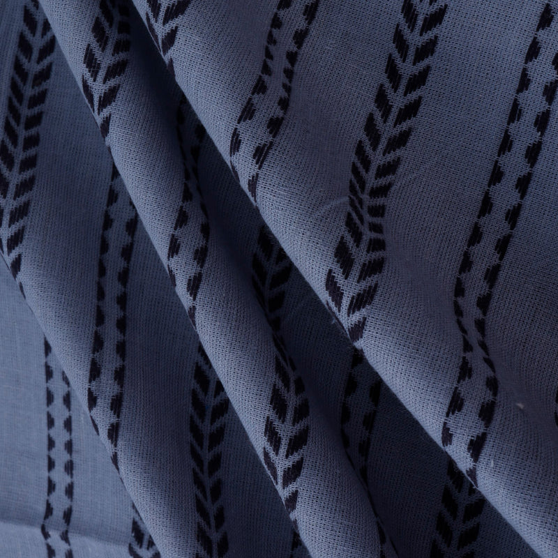 Ash Grey Cotton Fabric With Stripes – fabricbysinghanias